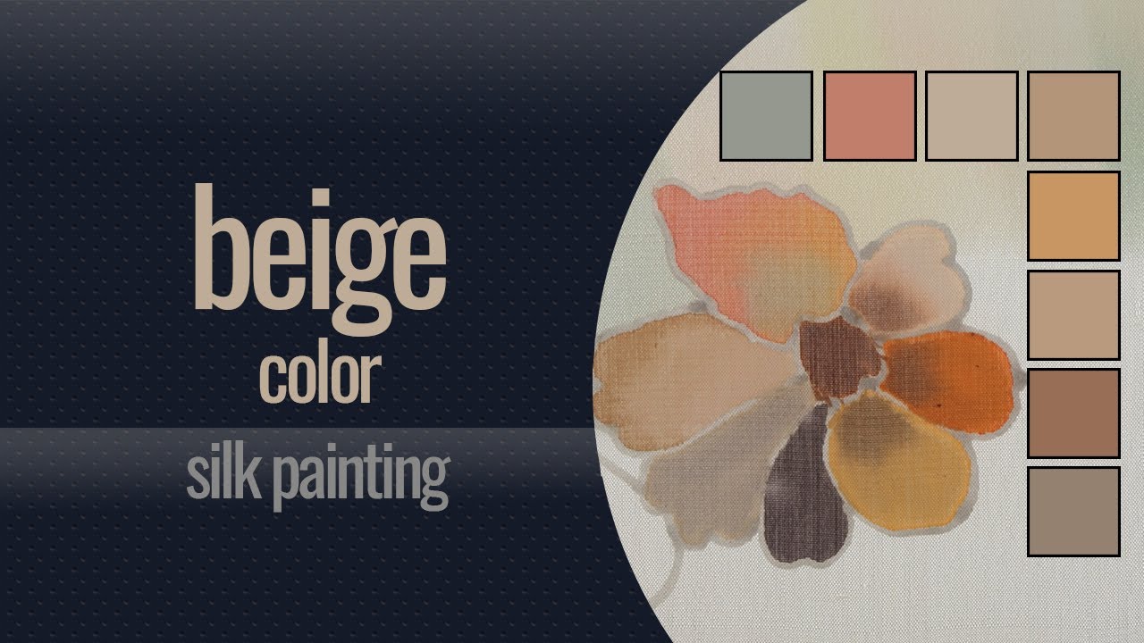 2 ways to mix BEIGE color for Silk Painting - YouTube
