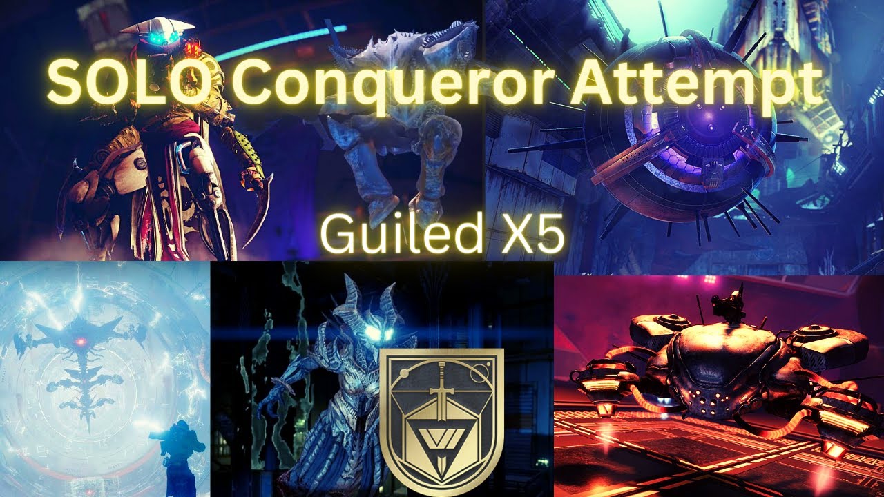 SOLO Conqueror Title Guiled X5 Attempt l Div 2 Later l Destiny 2 l ...