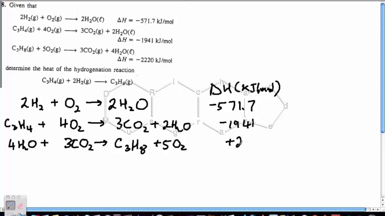 Hess Law Example 2 - YouTube