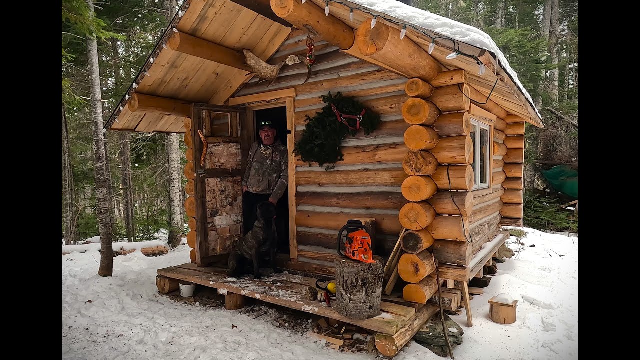 Off Grid Remote Log Cabin In Newfoundland, Canada (Cabin Chores) - YouTube