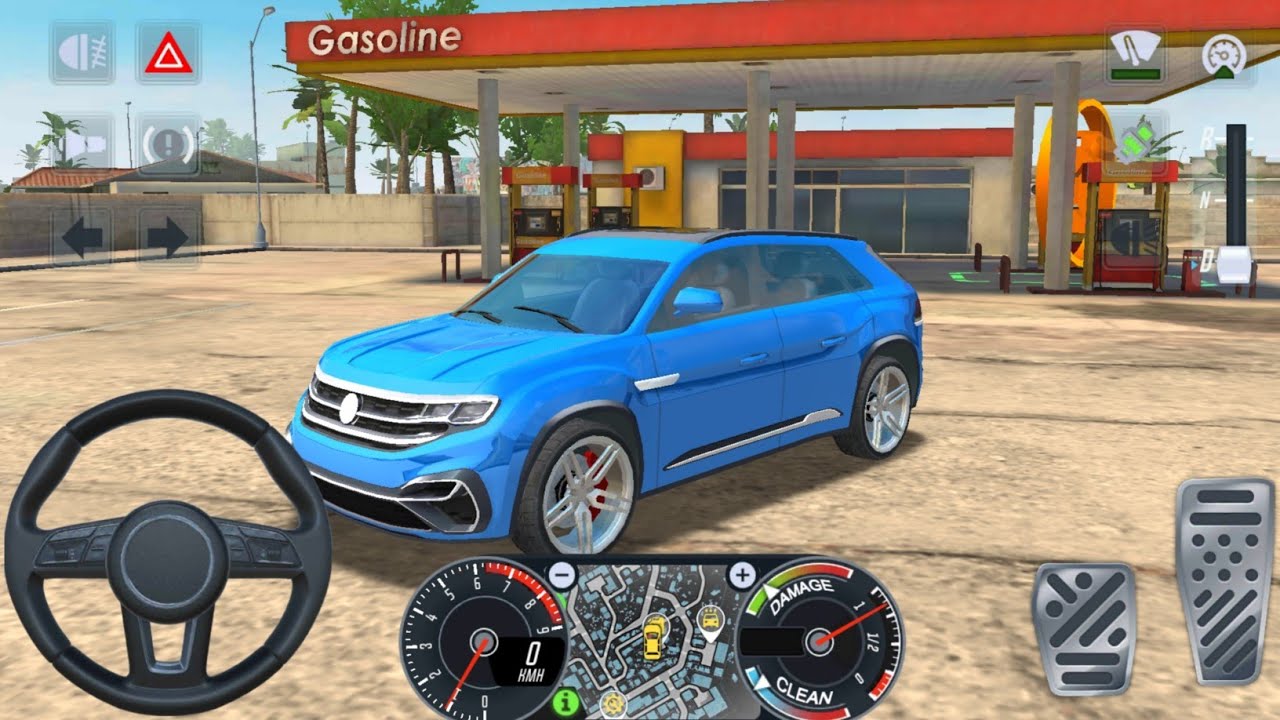 BLUE VOLKSWAGEN ATLAS LUXURY CAR DRIVING SIMULATOR - TAXI SIM 22 ...