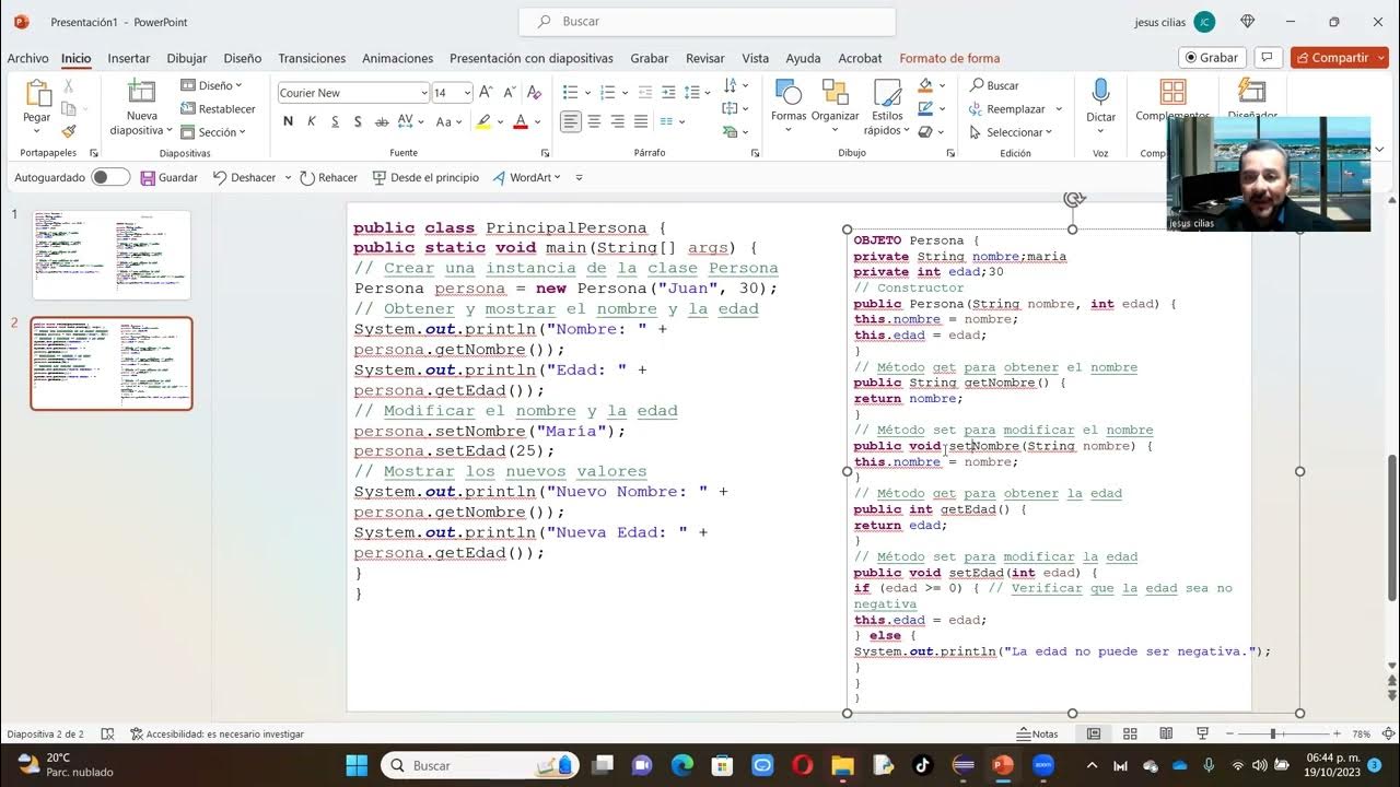 Video 12 Función del método constructor, el método Get y el método Set en java - YouTube