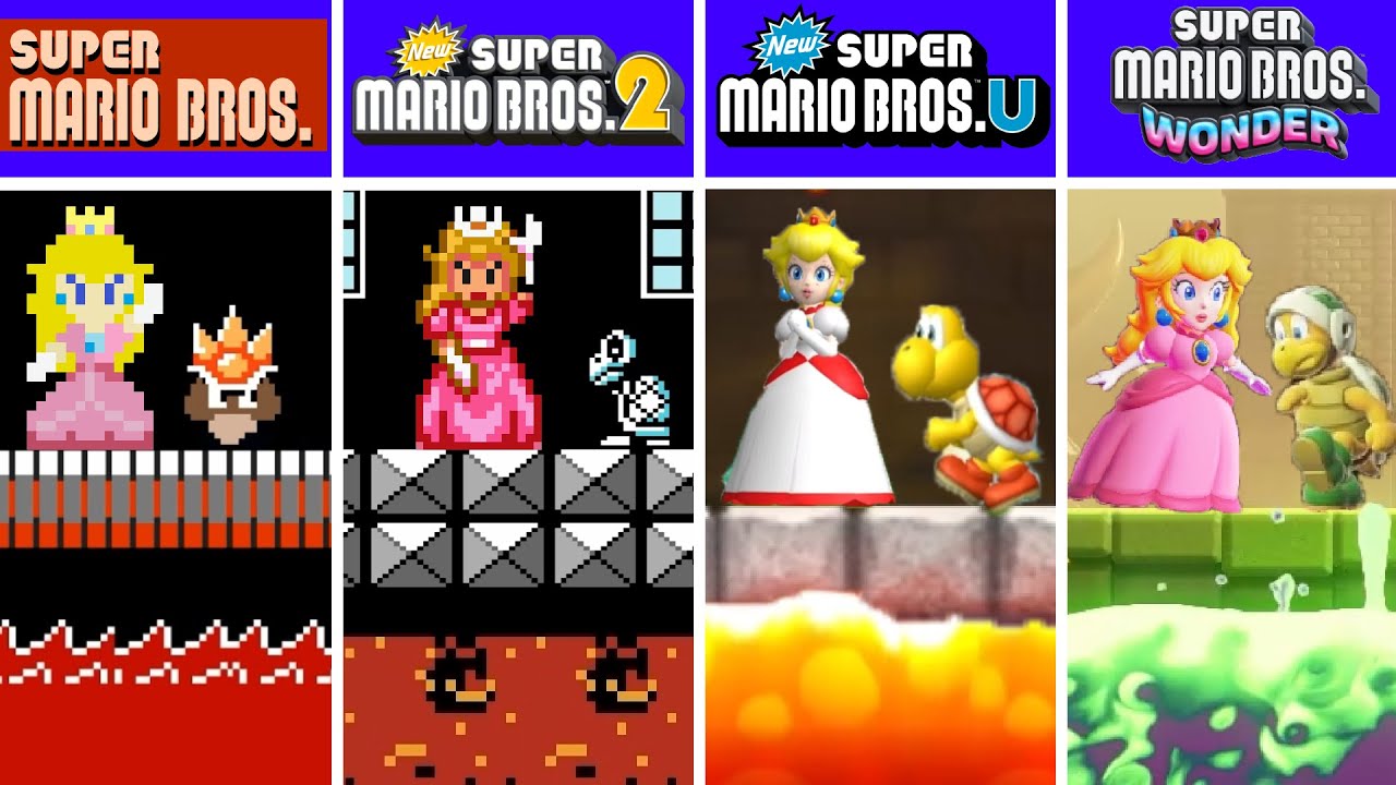 Evolution of Princess Peach Vs First Castle in Super Mario Games And ...