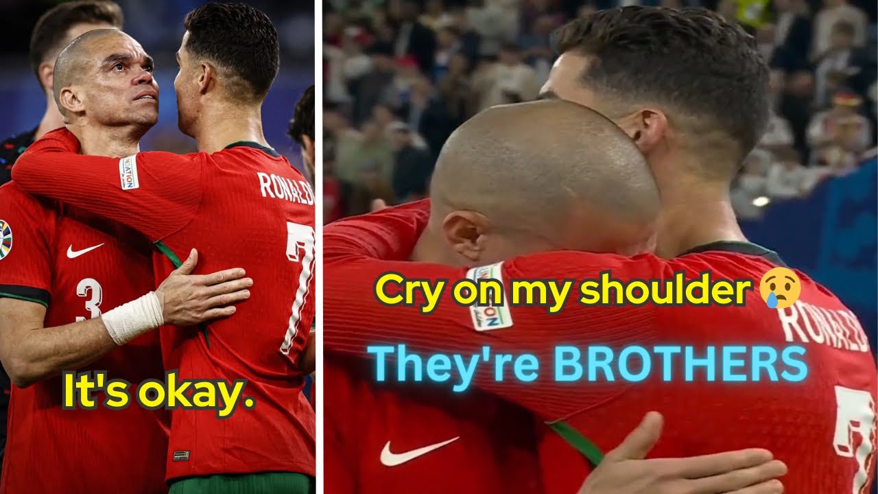 Ronaldo's act of Comforting Pepe melted Millions of Heart - YouTube