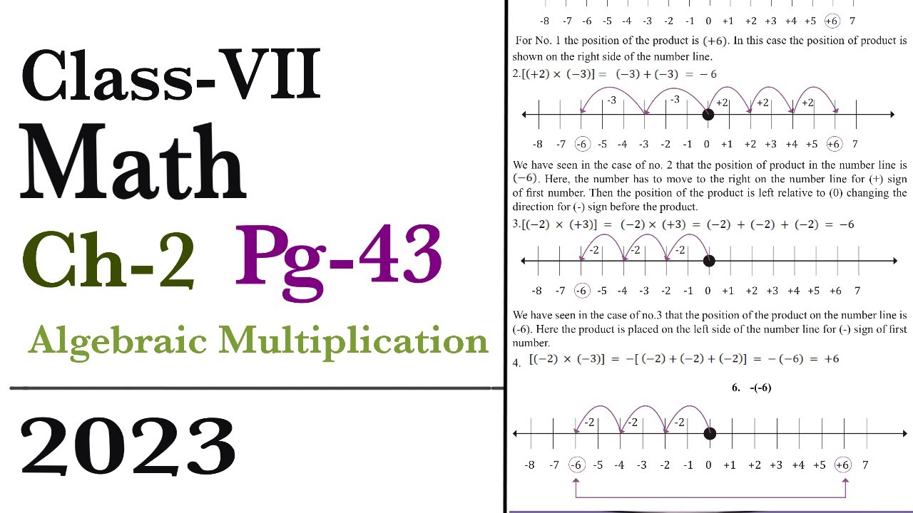 Class 7 Math page 40 Chapter 2 English Version number line সপ্তম শ্রেণী ...