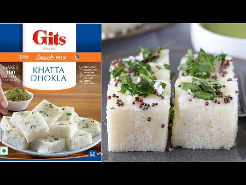 Gits Instant Khatta Dhokla Snack Mix | How to make Khatta Dhokla with ...