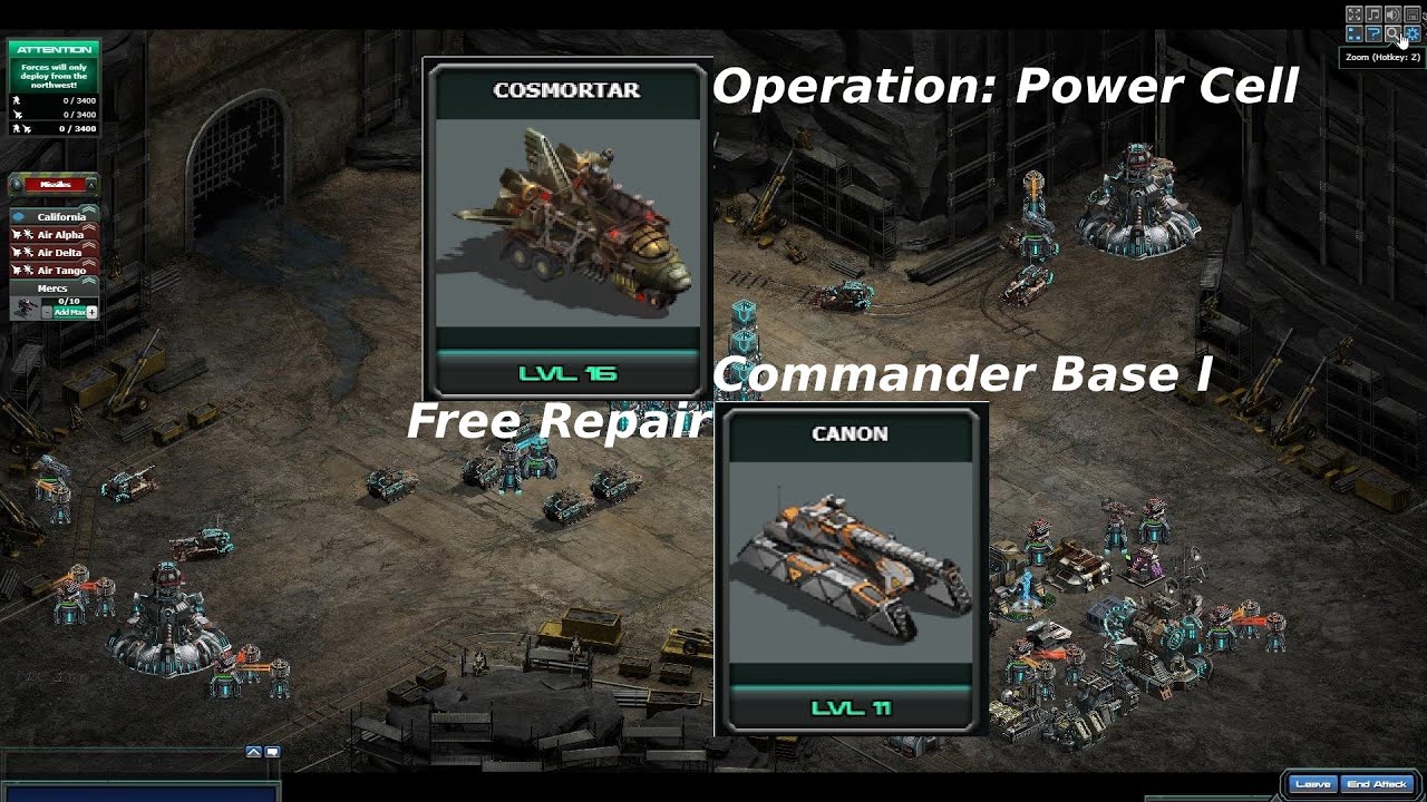 War Commander Operation: Power Cell Commander I - YouTube