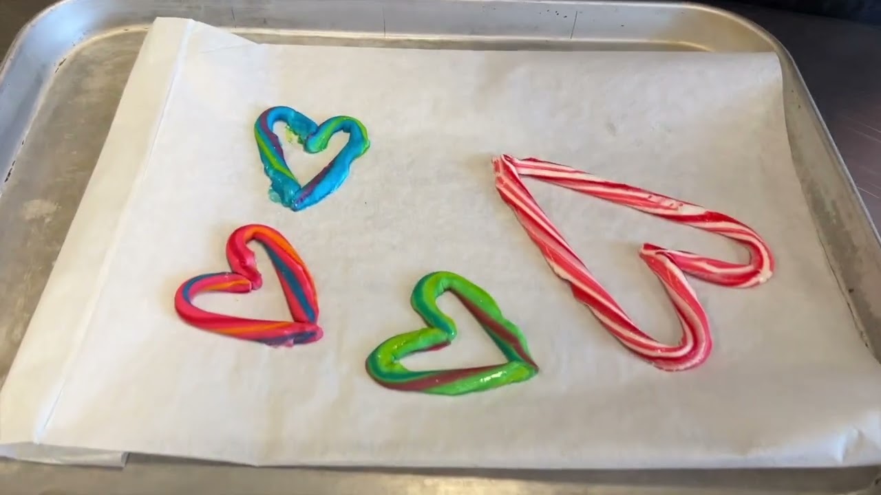 Learn How to Make Candy Cane Valentine Hearts - YouTube
