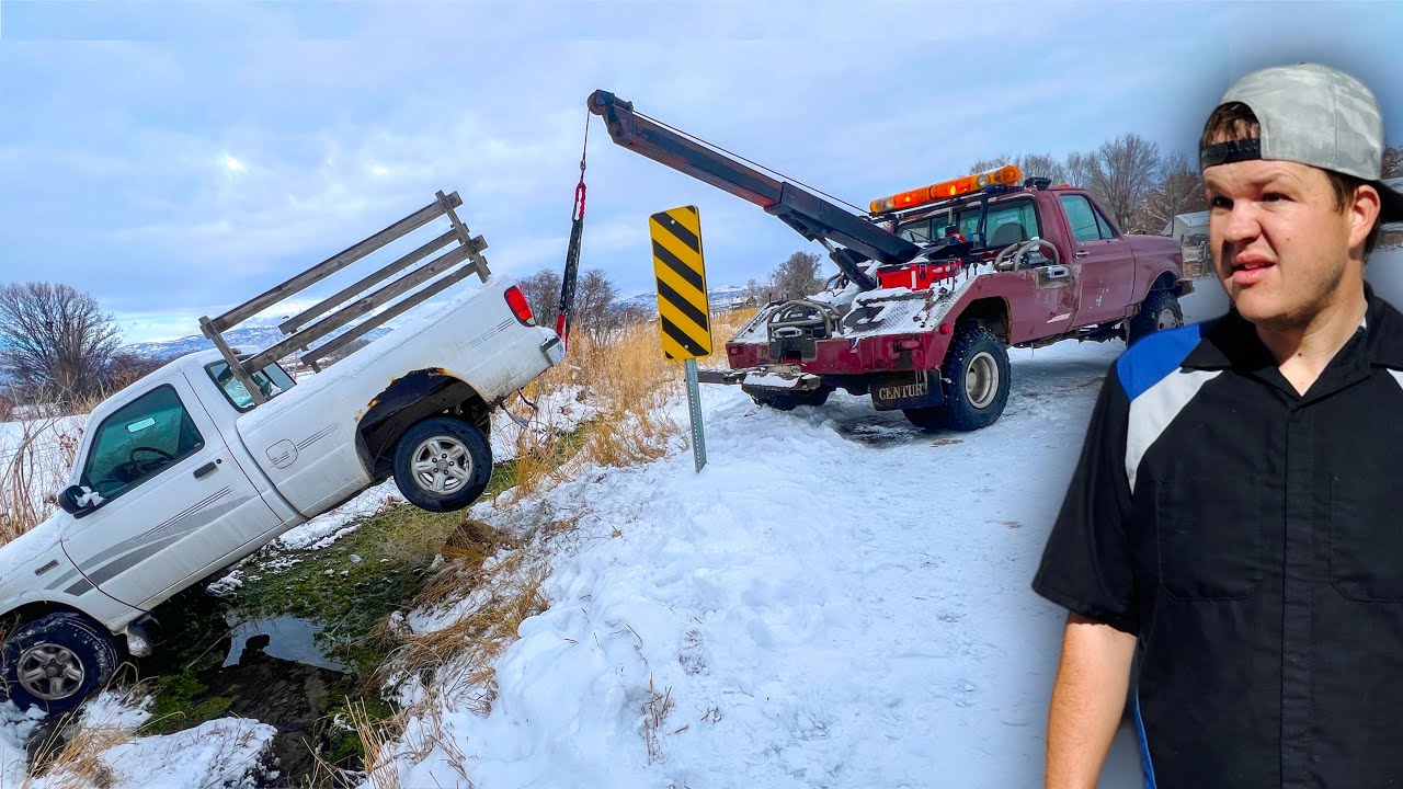 Ford Ranger Stuck In A Ditch Over Night! - YouTube