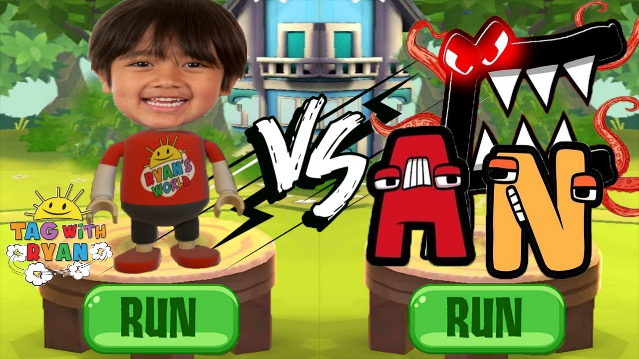 Tag with Ryan vs Alphabet Lore - Run Gameplay - YouTube