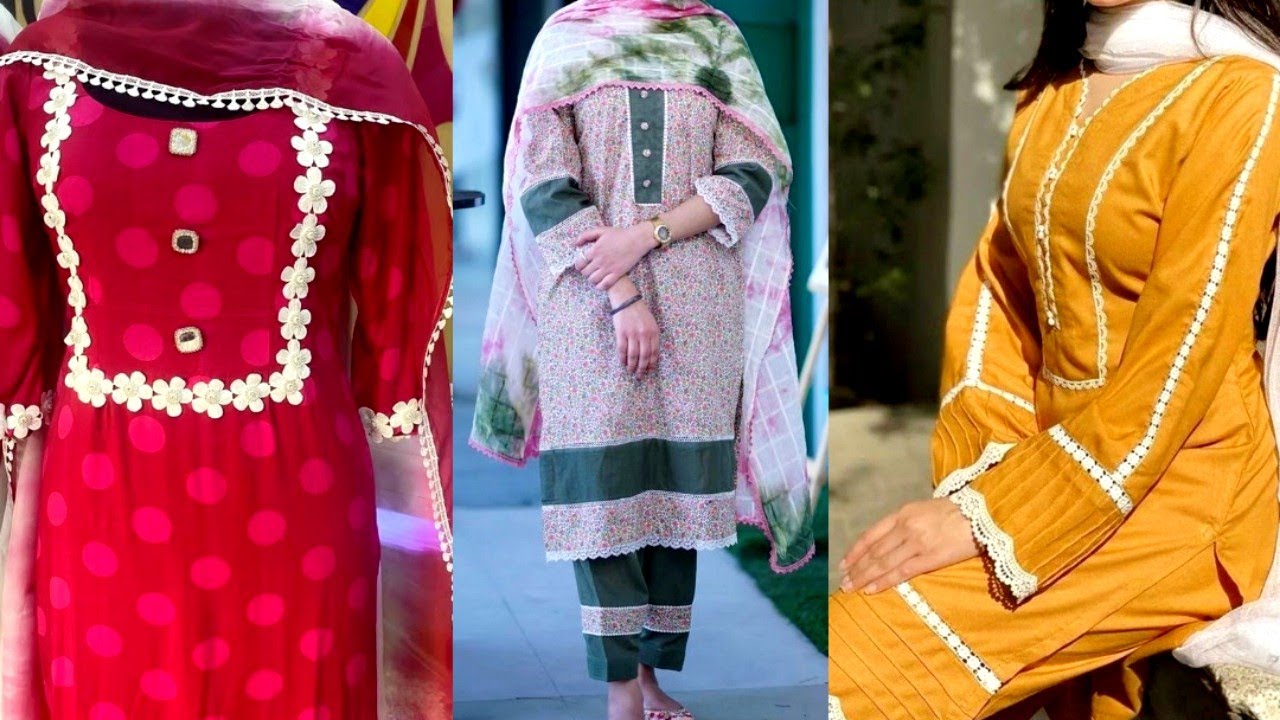 Lacework Printed Suits for Summer | Beautiful lace designs on printed ...