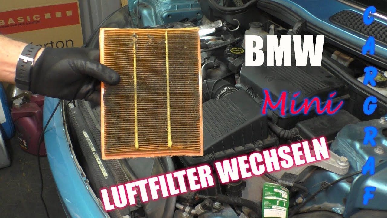BMW MINI R56 Luftfilter wechseln / Air Filter Replacement - YouTube
