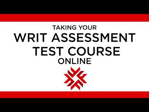 Writing Online - How to complete the WRIT assessment online for fall ...
