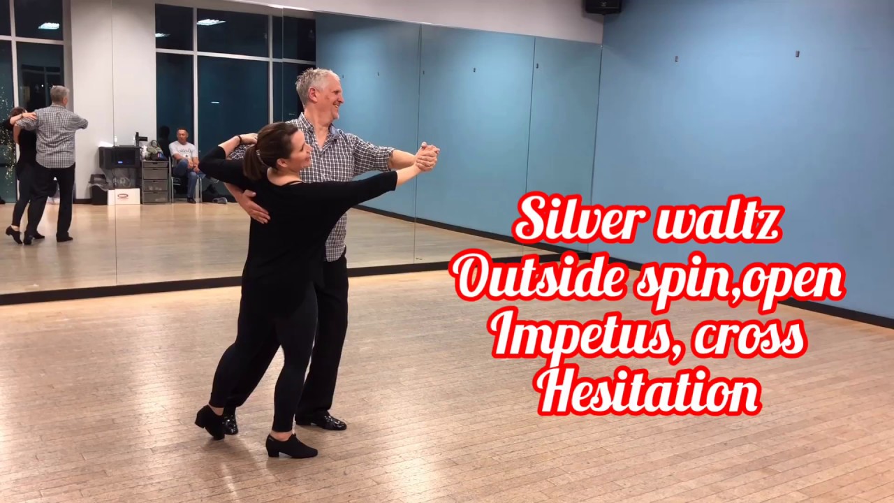 Silver waltz class 2 outside spin, open impetus, cross hesitation - YouTube