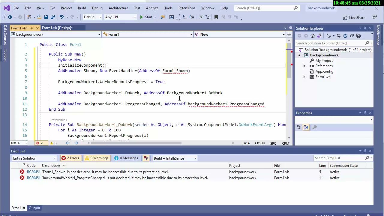 【VISUAL Basic VB NET】Background Worker - YouTube