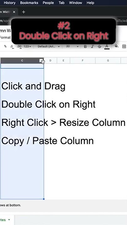 Ways to Change Column Width: Part 1 - YouTube
