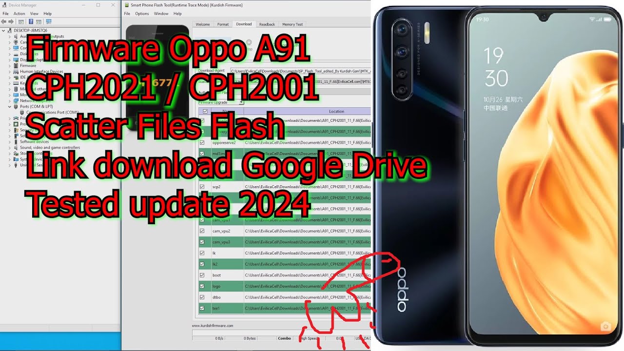 Flash Oppo A91 CPH2021 / CPH2001 via SP FlashTool - YouTube