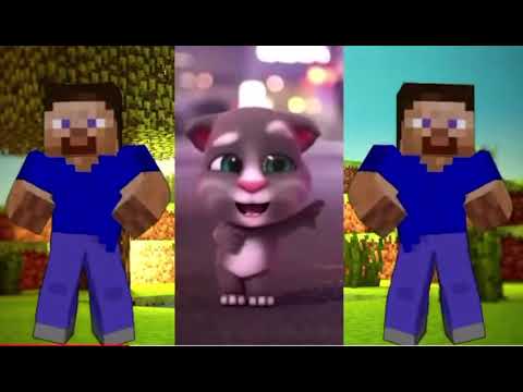 Tik Tok Talking Tom & Minecraft Steve Dance | Dance | Talking Tom Dancing | Cute Baby Tom Dance