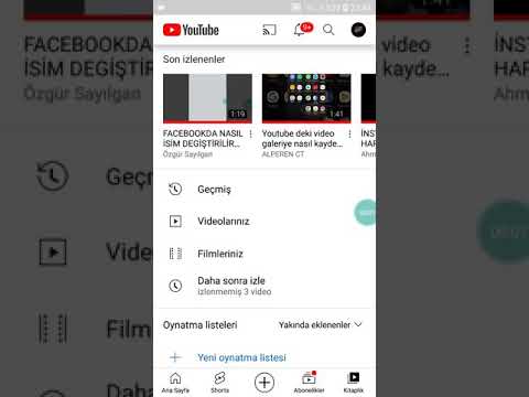 Youtubedaki video nasıl Galeriye taşınır!!!