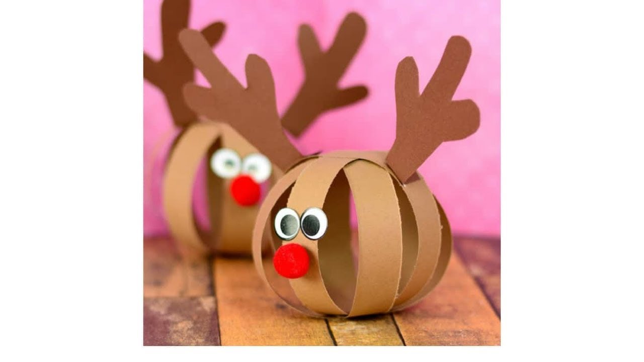 Paper Ball Reindeer Craft/christmas decorations/4Kids Chanel - YouTube