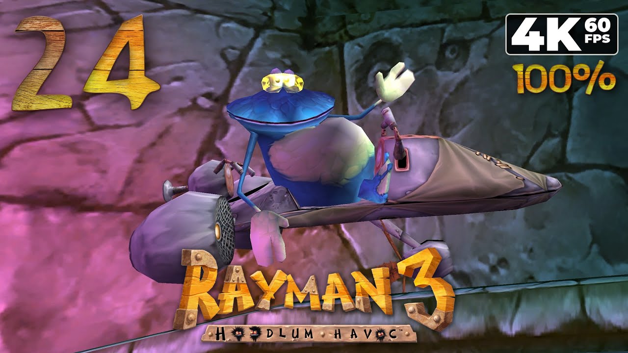 Rayman 3: Hoodlum Havoc (PC) - 4K60 Walkthrough (100% Score) Part 24 - The Tower of the Leptys ...