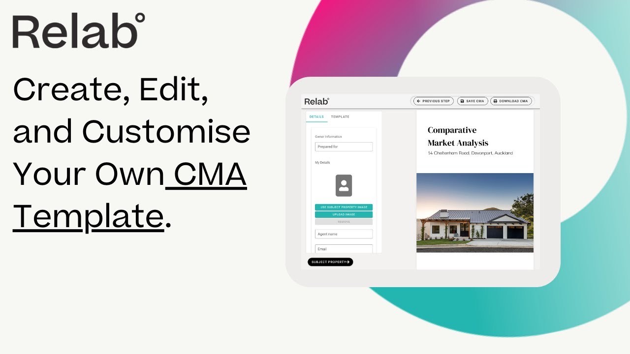 How to Create, Edit, and Customise Your Own CMA Template with Relab ...