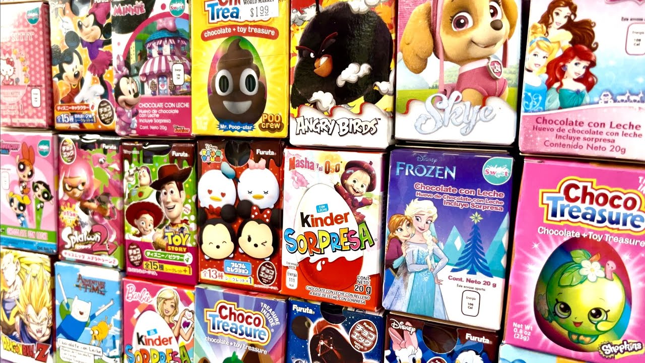 ASMR 28 chocolate SURPRISES Satisfying Unboxing NO Talking Video - YouTube