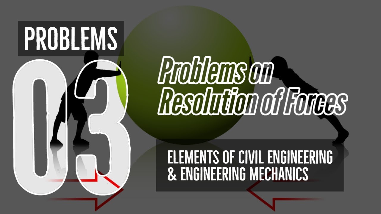03 Problems on Resolution of Forces | Elements of Civil Engineering ...