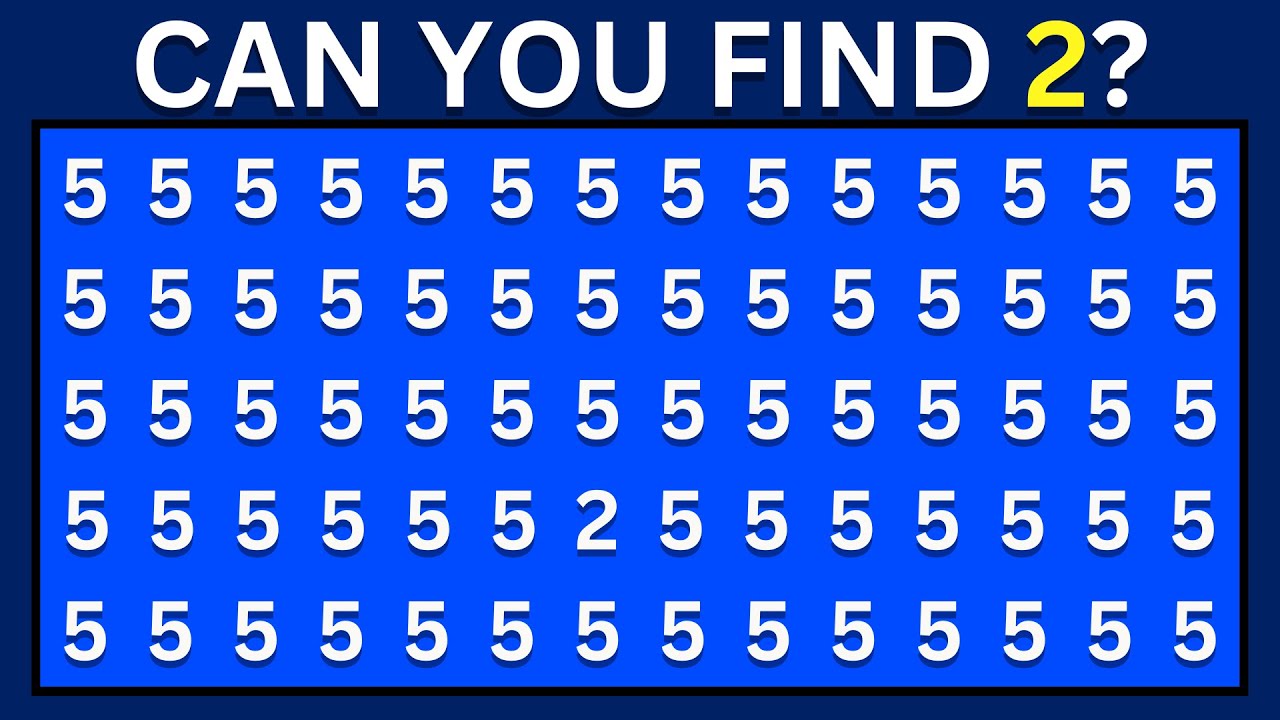 Spot the Odd Numbers in this Puzzle Quiz and Test Your Vision! - YouTube