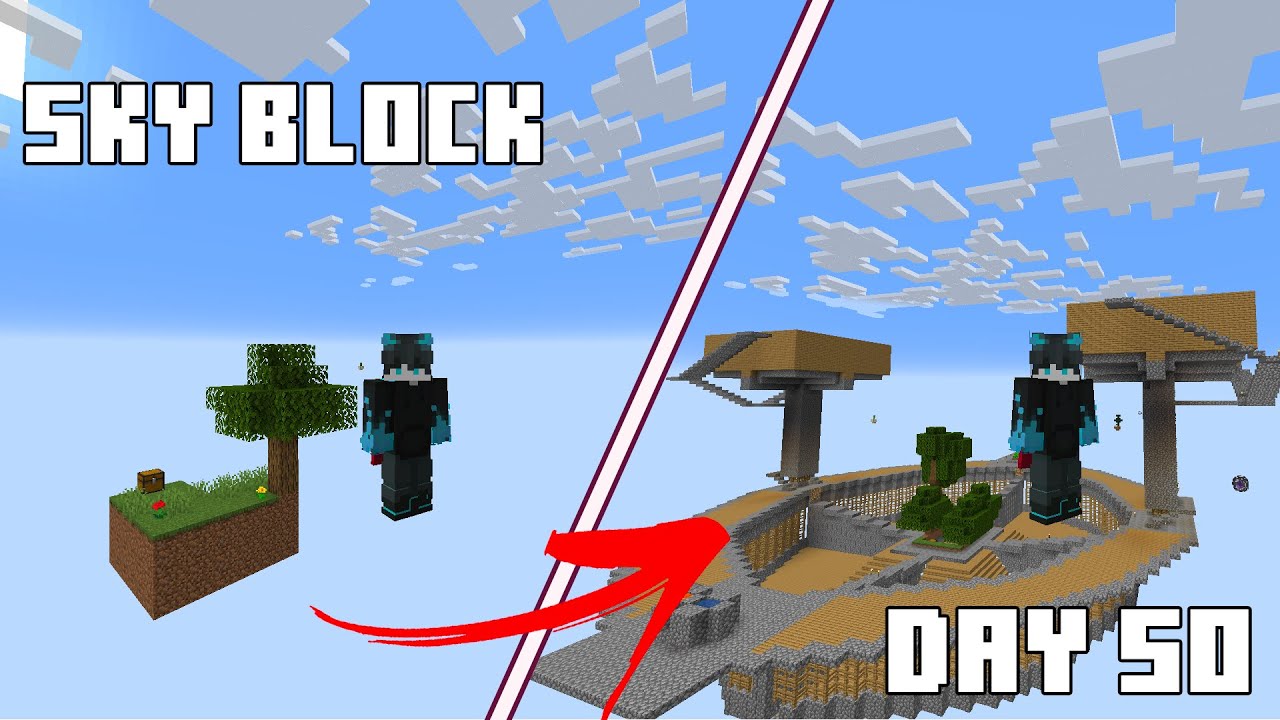 Surviving 50 Days in Minecraft SkyBlock - YouTube