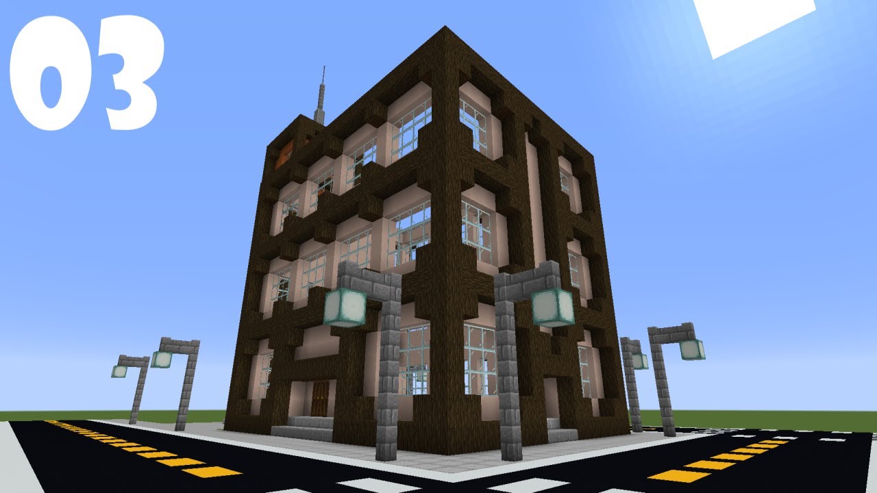 Minecraft Citscape How to build a LARGE building in Minecraft episode ...