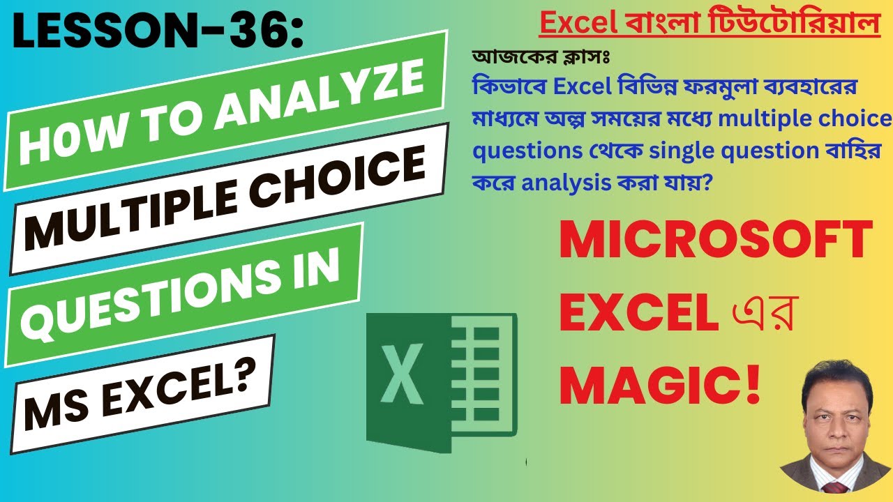 How to analyze multiple choice questions in MS Excel? - YouTube
