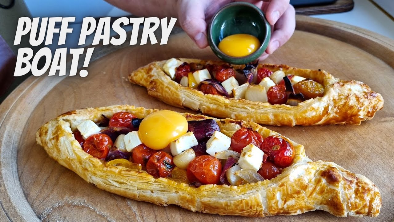 How to make a Delicious Puff Pastry Appetizer | Fatayer | Pide | Puff ...