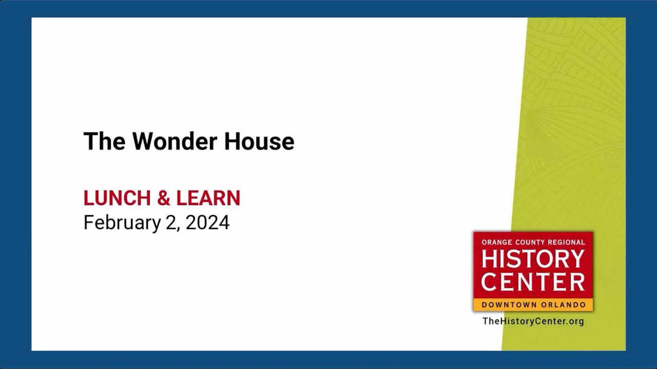 Lunch and Learn | The Wonder House - YouTube
