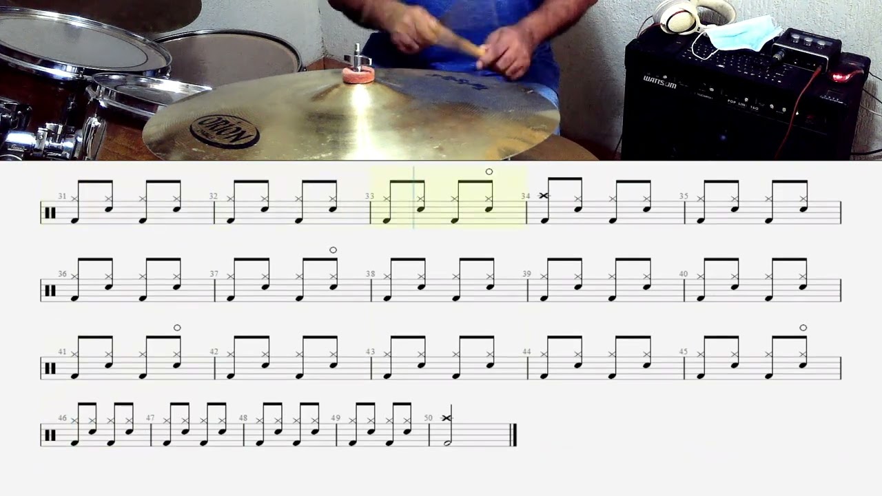 Vídeo de partitura de Bateria para iniciantes - YouTube