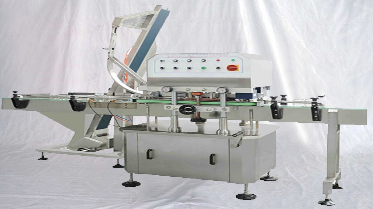 automatic inline 3heads vacuum capping machine airless capper equipment ...