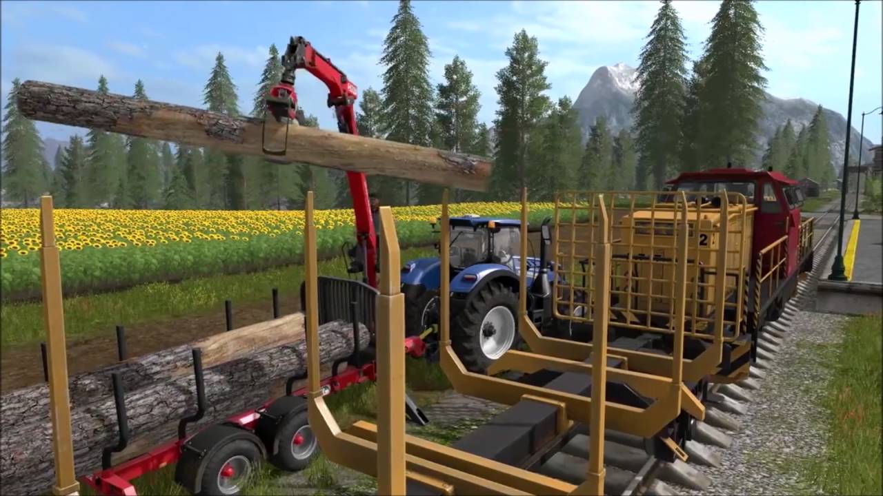 video gameplay fs17 transport marchandise en train - YouTube