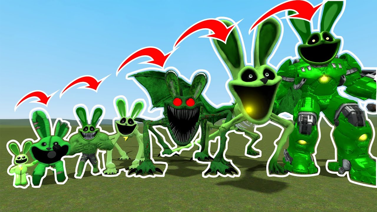 EVOLUTION OF ALL NEW BUNNY RABBIT SMILING CRITTERS POPPY PLAYTIME ...