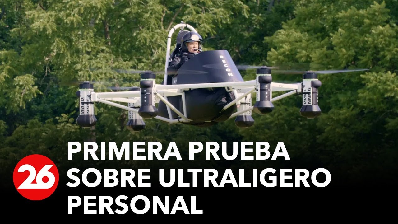 Completan la primera prueba sobre ultraligero personal - YouTube
