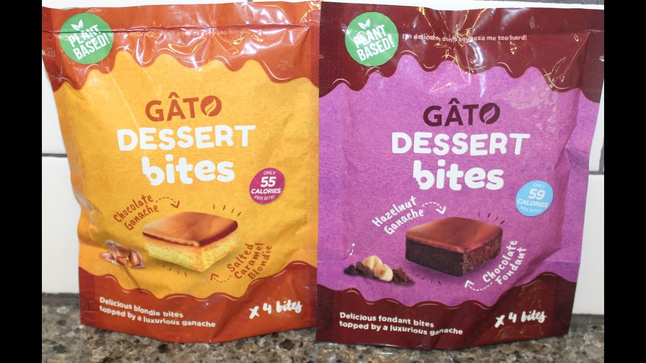 GÂTO Dessert Bites: Chocolate Ganache Salted Caramel Blondie & Hazelnut ...