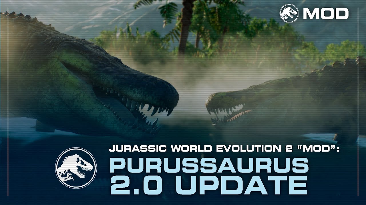 Purussaurus 2.0 Update Showcase (Land Species + Skins) | JWE2 Modding ...