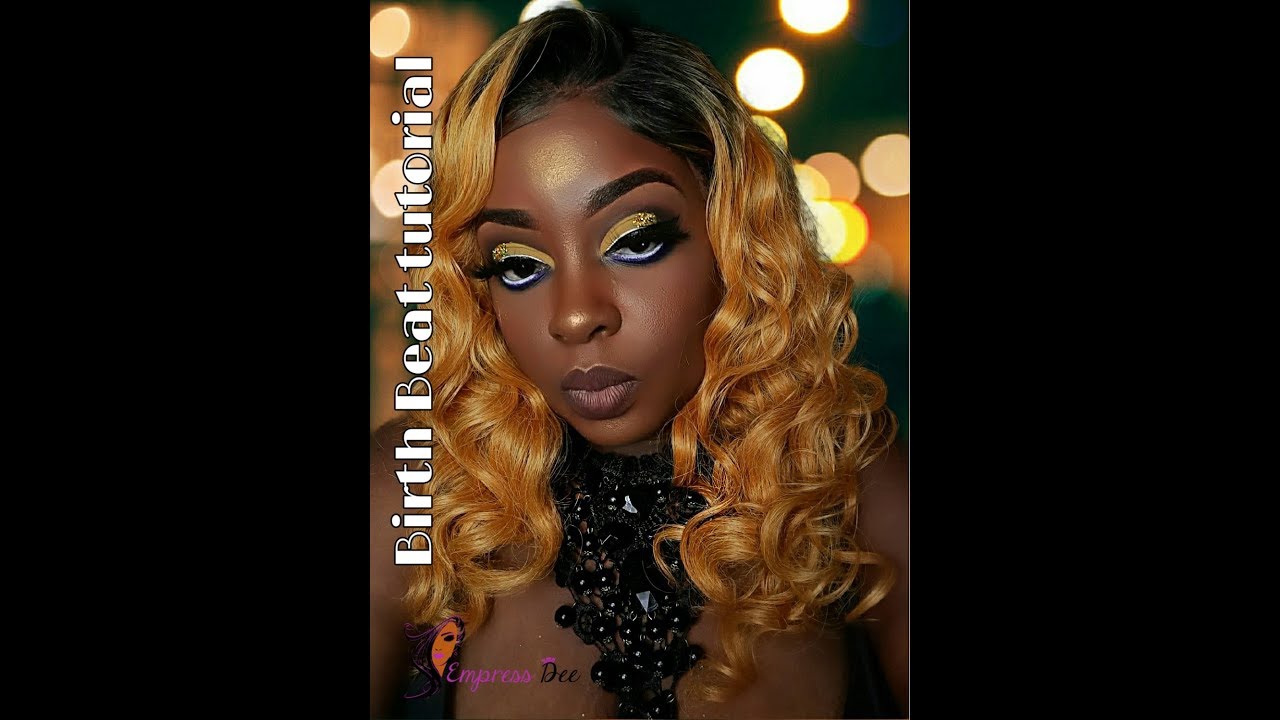 Birthday makeup tutorial| Mustard eyeshadow| Mustard wig - YouTube