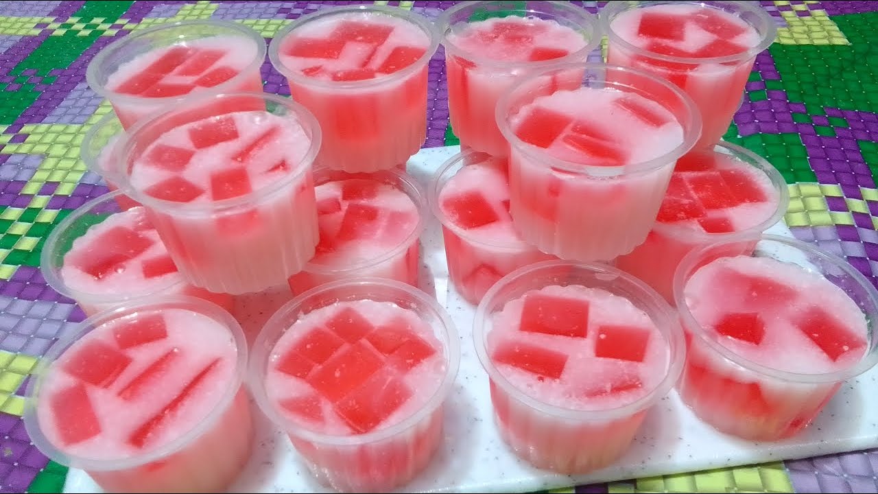 Cara Mudah Membuat Puding Dua Rasa, Resep Puding Mozaik Kekinian - YouTube