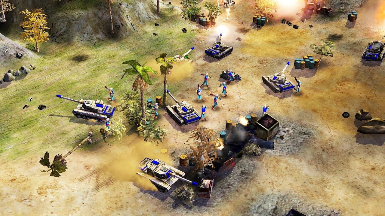 US TANKS in BATTLE Smash CHINA NUKE BASE | Command & Conquer Generals ...