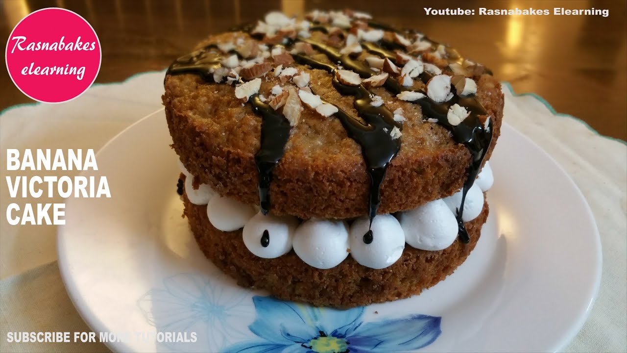 Banana Victoria cake easy dessert baking with few ingredients recipes ...
