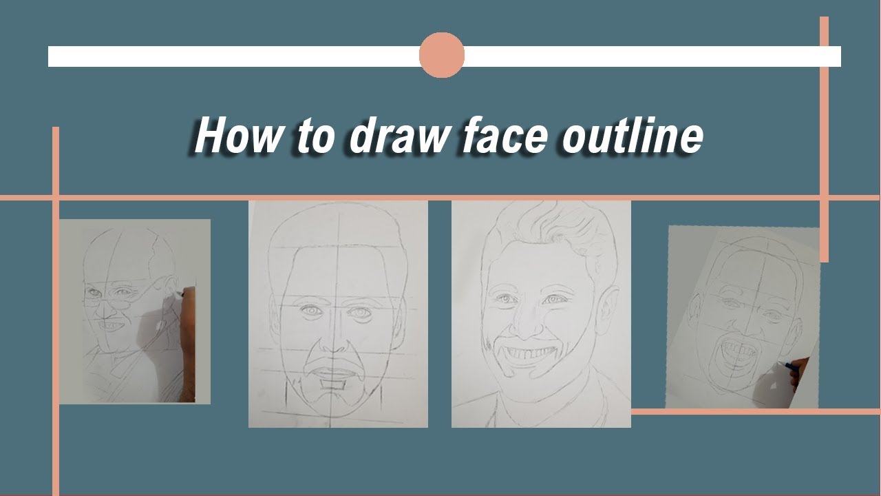 How to draw face outline - YouTube