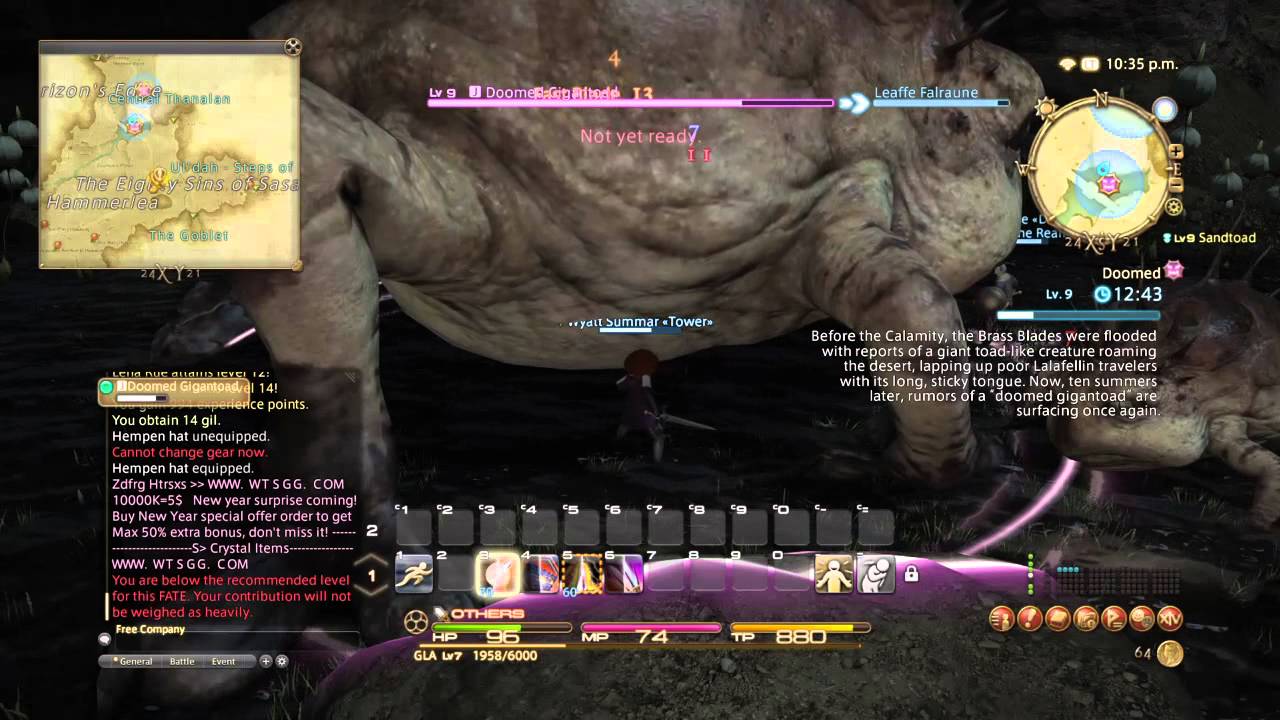 FINAL FANTASY XIV: ARR - Doomed Gigan Toad Fate - YouTube