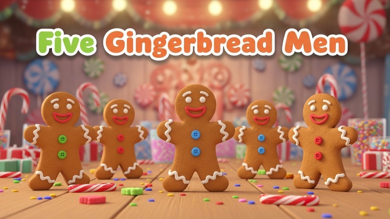 Five Gingerbread Men(Nursery Rhyme) - YouTube