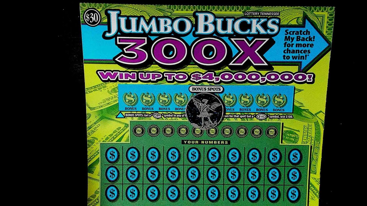 🍀TENNESSEE LOTTERY🍀JUMBO BUCKS 300X WINNING SCRATCH OFF TICKET💰 ...