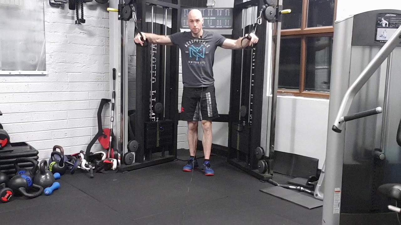 How To Do Cable Standing Flys - YouTube